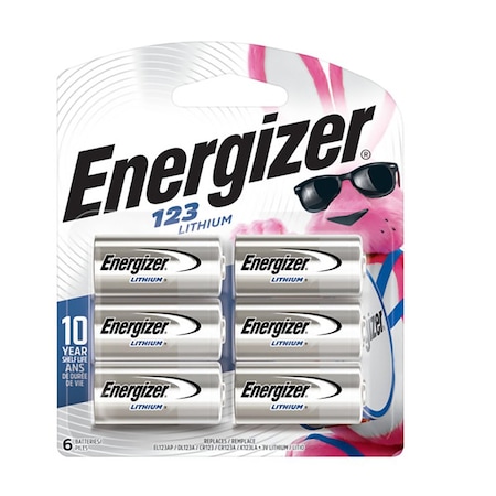 Energizer Energizer 123 Batteries, 6 Pack - For Multipurpose - 3 V DC ...