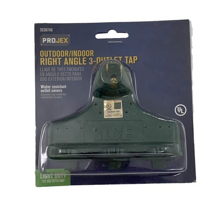 Projex Plug Adaptor, Outlet Tap, 3 -Outlet 5-15P, Green FA-112-5/05PRJ ...