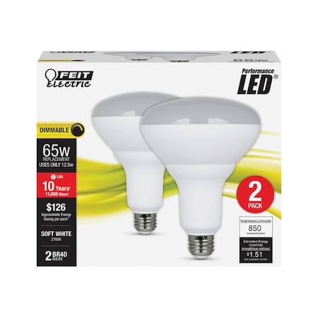 Feit Electric Feit Performance BR40 E26 (Medium) LED Bulb Soft White 65 ...
