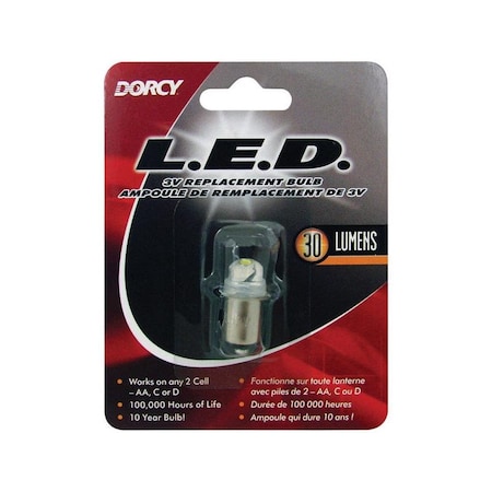 Dorcy Dorcy LED Flashlight Bulb 3 V Flanged Base 41-1643 | Zoro