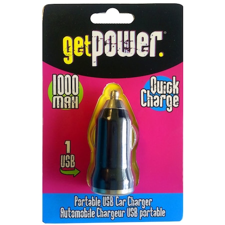 Get Power GetPower DC Single USB Car Charger 1 pk GP-DCUSB-BLK | Zoro