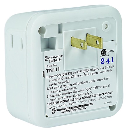 Intermatic Intermatic Indoor 24 Hour Mechanical Timer 125 V White ...