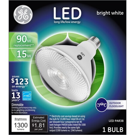 Current GE PAR38 E26 (Medium) LED Bulb Bright White 90 W 38451 | Zoro