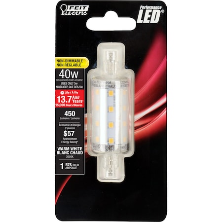 Feit Electric Feit R7S R7 LED Bulb Warm White 40 Watt Equivalence 1 pk ...