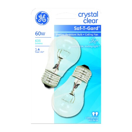 Current Saf-T-Gard 60 W A15 A-Line Incandescent Fan Light Bulb E26 ...