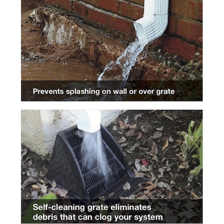 Nds NDS Downspout Defender 12 in. Black Square Polyethylene Drain Grate ...