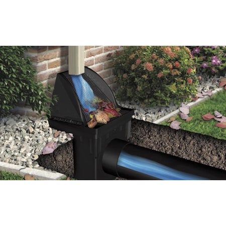 Nds NDS Downspout Defender 12 in. Black Square Polyethylene Drain Grate ...