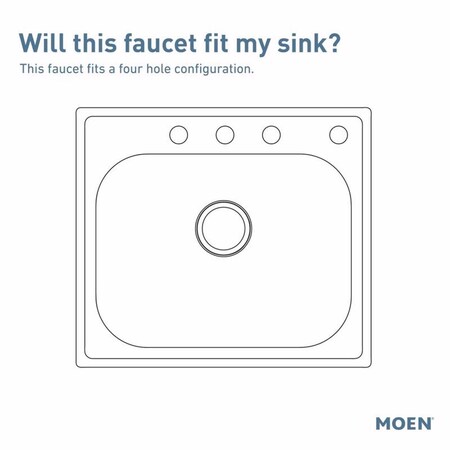 Moen Moen Bexley Two Handle Chrome Kitchen Faucet Side Sprayer Included ...