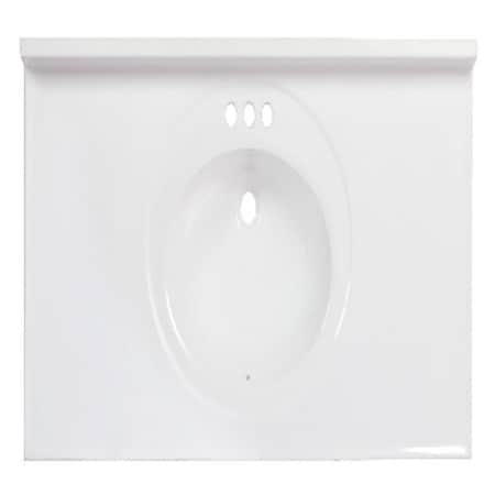 Arstar Arstar Standard Cultured Marble Bathroom Sink 49 in. W X 22 in ...