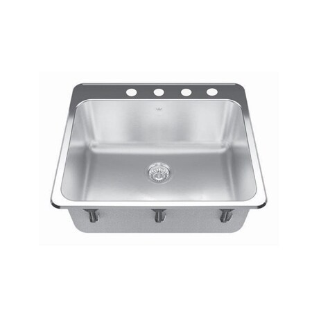 Franke Kindred 25.25 in. W X 22 in. D Topmount Stainless Steel Utility ...