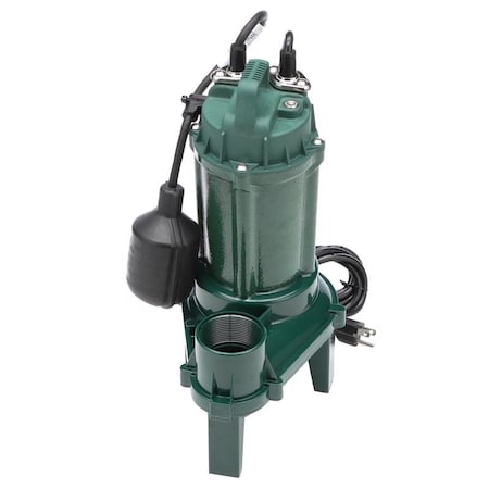 Zoeller Zoeller 1/3 HP 5280 gph Cast Iron Tethered Float Switch Sewage ...