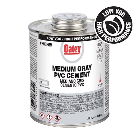 Oatey Oatey Gray Cement For PVC 32 oz 30886V | Zoro