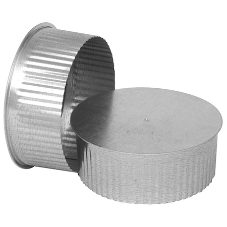 Imperial 3 in. D Galvanized Steel Crimped Pipe End Cap GV0732 | Zoro
