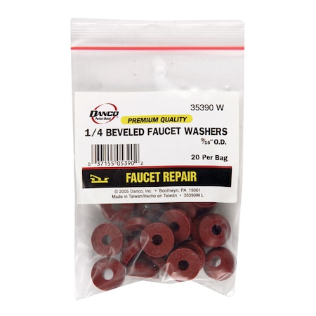 Danco Danco 1/4 in. D Rubber Washer 20 pk 35390W | Zoro