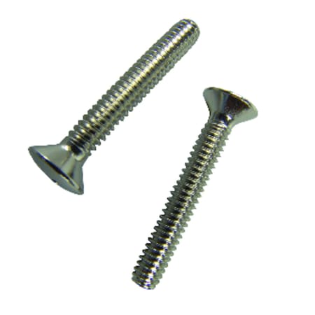 Danco No. 1/4-20 X 1-1/2 in. L Slotted Oval Head Chrome-Plated Brass ...