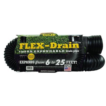 Flex-Drain Flex-Drain 3-3/4 in. D X 25 ft. L Poly Drain Pipe 51110 | Zoro