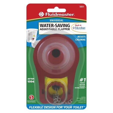Fluidmaster Fluidmaster Toilet Flapper Red Plastic 5051 | Zoro