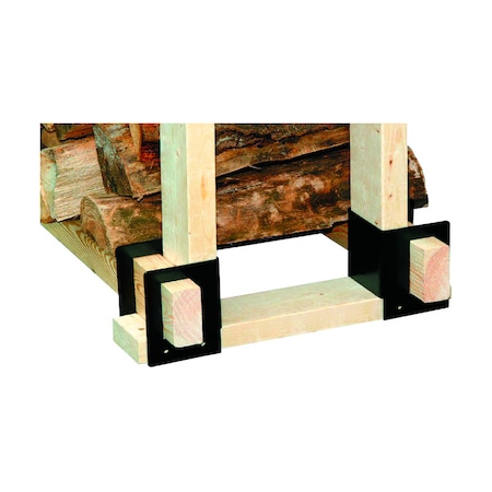 B & K Panacea Black Powder Coated Steel Log Rack Bracket 15211 | Zoro