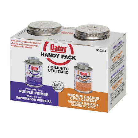 B & K Oatey Handy Pack Orange Primer and Cement For CPVC/PVC 4 oz 30234 ...