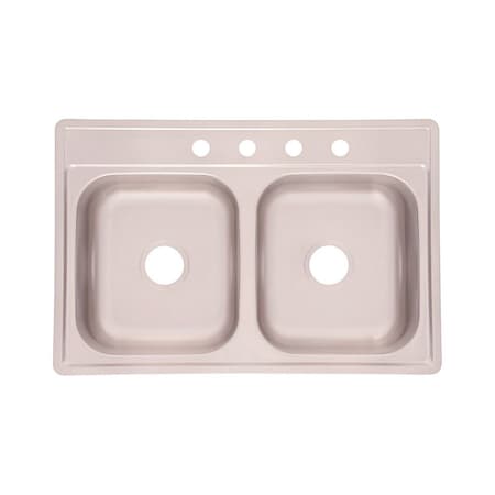 Keeney Mfg KITCHEN SNKDBL 6"" 22G SS CDLA3322-6-4N | Zoro