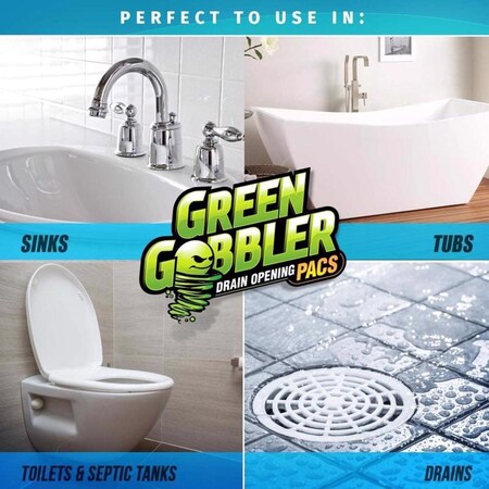Green Gobbler Green Gobbler Ecoworks Powder Drain Opener Pacs 6.53 oz ...