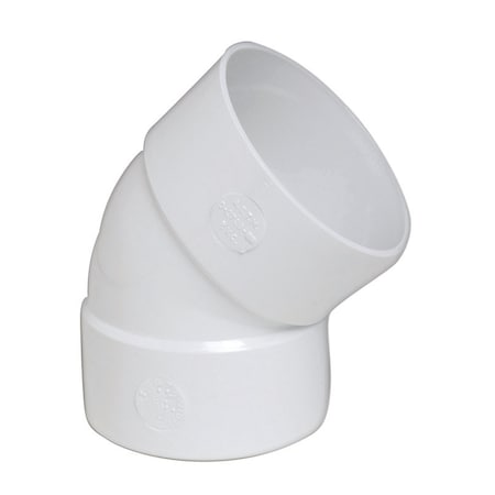 Plastic Trends NDS Schedule 35 4 in. Hub each X 4 in. D Hub PVC Elbow 1 ...