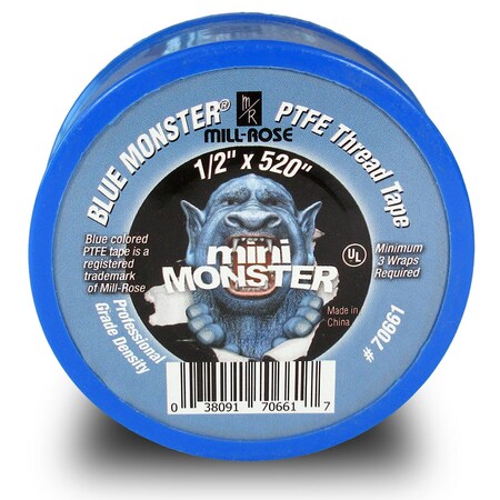 Blue Monster 70661 $6.37 Ptfe Thrd Tp 1/2X520 Blu | Zoro.com