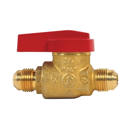 B & K Homewerks 3/8 in. Brass Flare Ball Valve Quarter-Turn Lever For ...