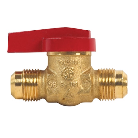 B & K Homewerks 1/2 in. Brass Flare Ball Valve Quarter-Turn Lever For ...