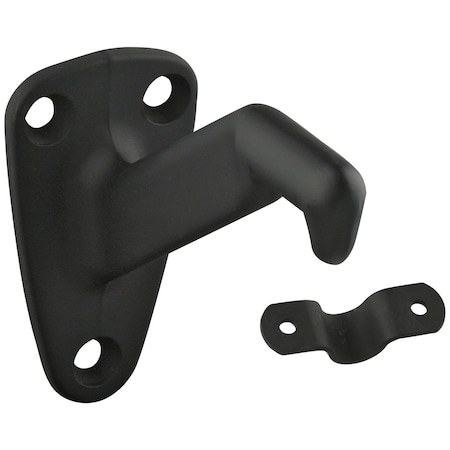 National Hardware Black Zinc Die Cast w/Steel Strap Handrail Bracket 3. ...