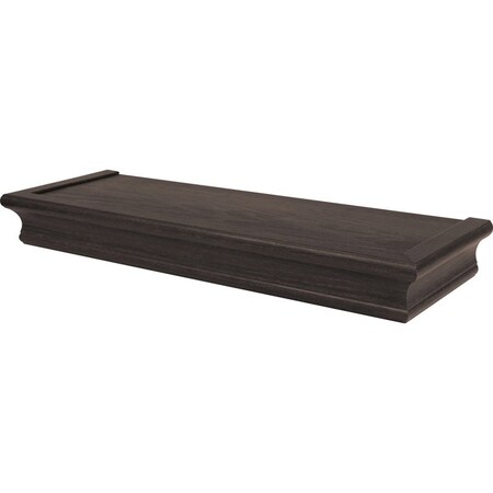 High & Mighty 2 in. H X 18 in. W X 6 in. D Espresso Wood Floating Shelf ...