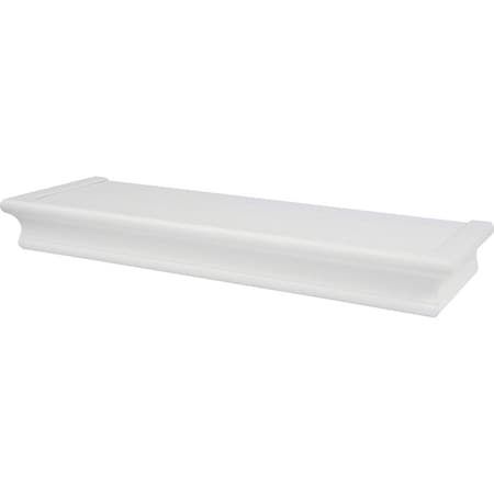 High & Mighty 2 in. H X 18 in. W X 6 in. D White Wood Floating Shelf ...