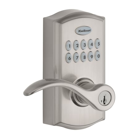 Kwikset Kwikset SmartKey Satin Nickel Metal Electronic Touch Pad Entry ...