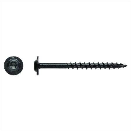 Big Timber Wood Screw, #8, Black Steel Torx Drive 1CAB82BLK | Zoro