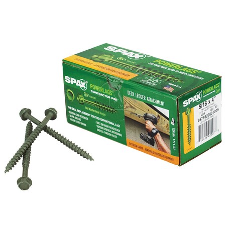 Spax Wood Screw, 4 in, Round Head Hex Drive 4571820801005 | Zoro