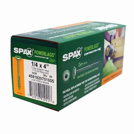 Spax Wood Screw, 4 in, Washer Head 4581820701005 | Zoro