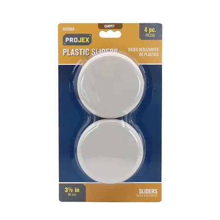 Projex Projex White 3-1/2 in. Adhesive Plastic Chair Glide 4 pk P0004 ...