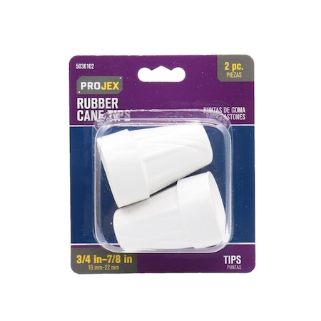 Projex Projex Rubber Crutch/Cane Tip Off-White Round 7/8 in. W 2 pk ...