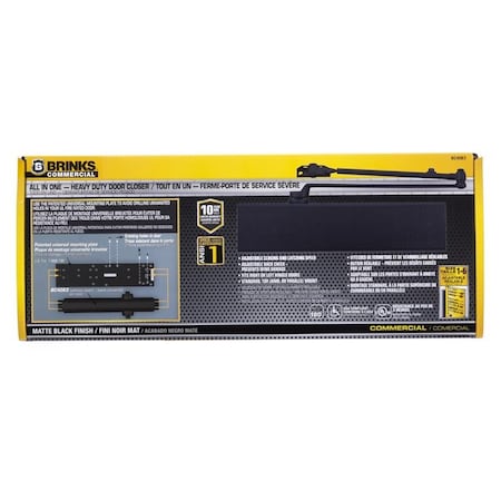 Brinks Security Brinks Commercial Matte Black Metal Hydraulic ...