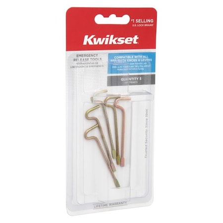 Kwikset Kwikset No. 5 Metal Emergency Release Tool 5 pk 84285-001 | Zoro