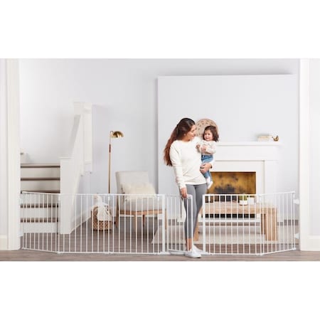 Regalo White 28 in. H X 144 in. W Metal Safety Gate 1345 | Zoro