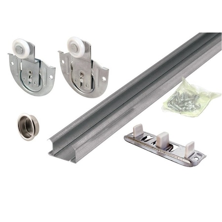 Prime-Line Prime-Line 72 in. L Galvanized Silver Plastic/Steel By-Pass ...