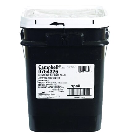 Campbell Chain & Fittings Campbell No. 3 Double Loop Carbon Steel Chain ...