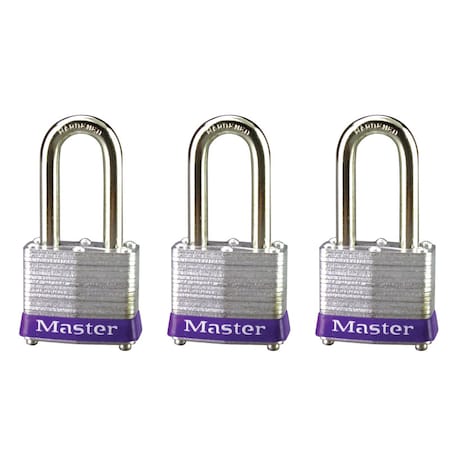 Master Lock LAM PADLOCK 1-9/16"" 3PK 3TRILF | Zoro