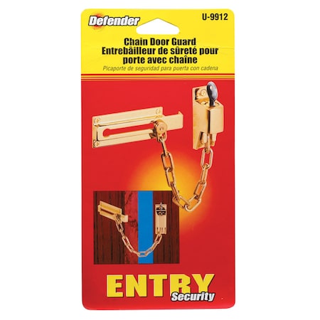 Prime-Line 3.25 in. L Bright Brass Brass Chain Door Guard U9912 | Zoro