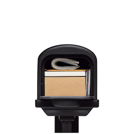 Solar Group Architectural Mailboxes Classic Plastic Post Mount Black ...