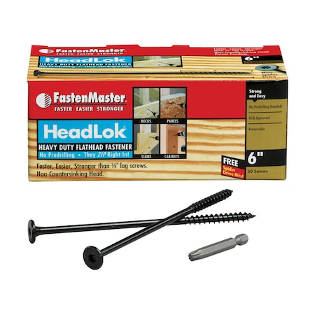 Fastenmaster Deck Screw, 6 in, 50 PK FMHLGM006-50 | Zoro