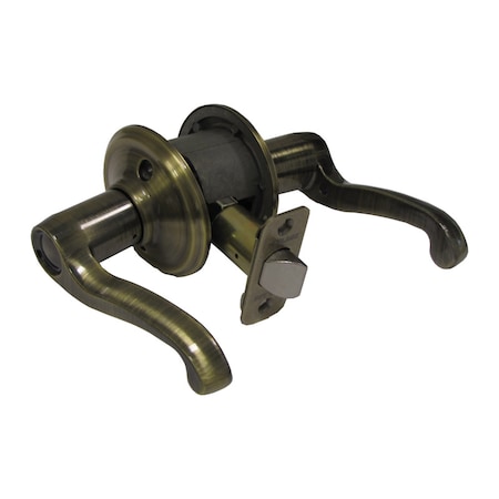 Schlage Schlage Flair Antique Brass Passage Lockset 1-3/4 in ...