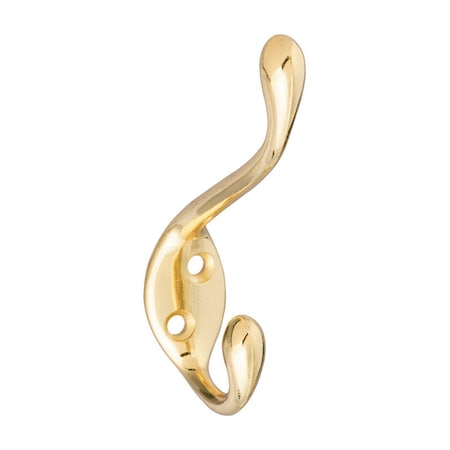 National Hardware 4.59 in. L Brass Gold Zinc Heavy Duty Garment Hook 35 ...