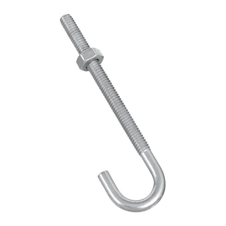 National Hardware Zinc-Plated Silver Steel 4 in. L J-Bolt 100 lb 1 pk ...